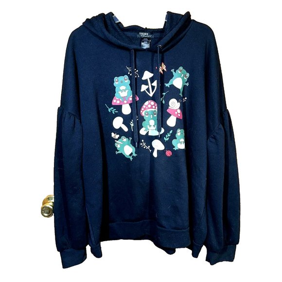 Hot Topic | Tops | Thorn Fable Hot Topic Black Hoodie Cute Frogs ...